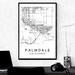 Palmdale Map Palmdale City Map Map Poster Map Print - Etsy