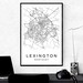 Lexington Map Lexington City Map Map Poster Map Print - Etsy