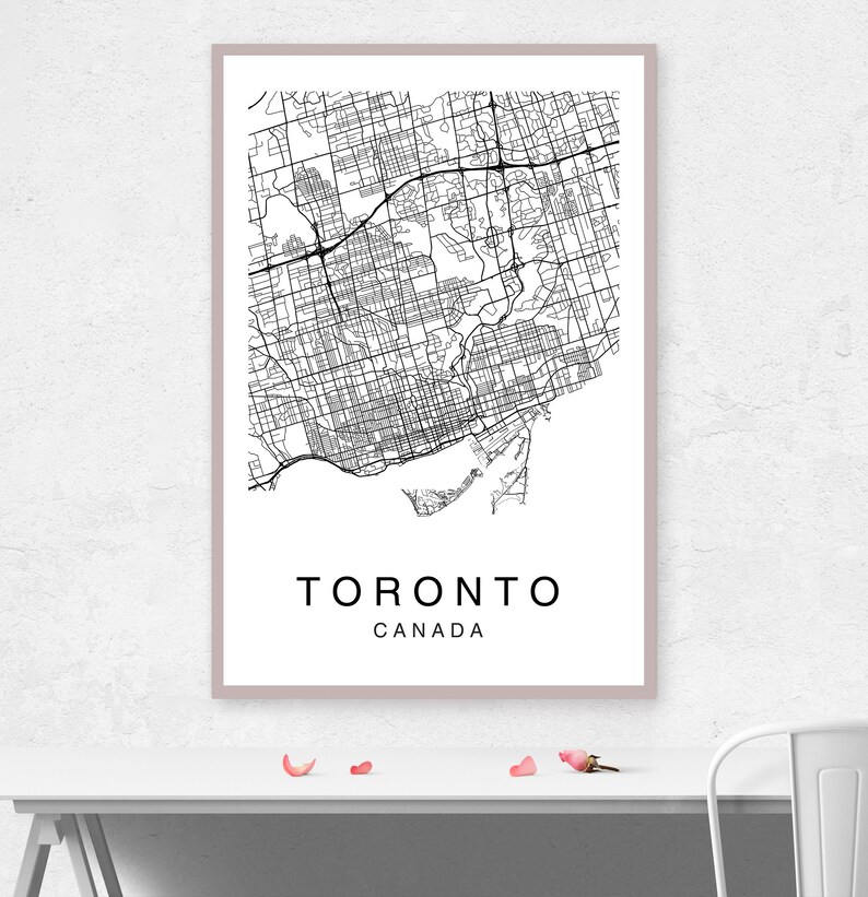 Toronto Map Toronto City Map Map Poster Map Print Toronto | Etsy
