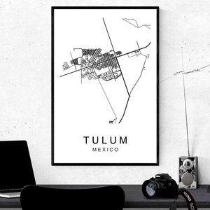 Tulum Map, Tulum City Map, Map Poster, Map Print, Tulum Map Poster ...