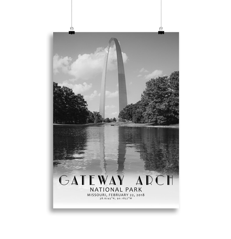 Gateway Arch National Park Poster Gateway Arch Print Saint | Etsy