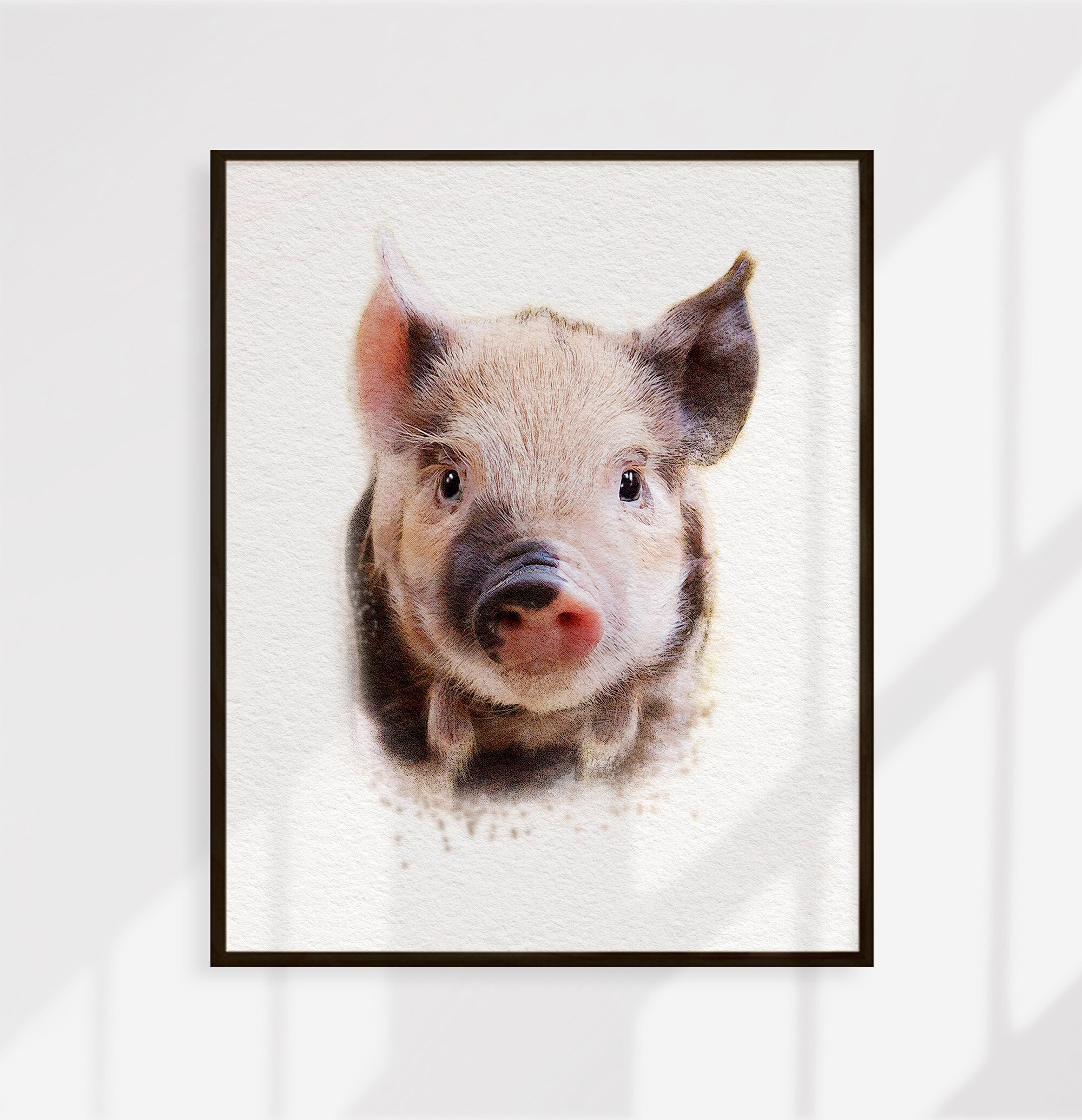 Baby Pig Print Baby Animal Prints Baby Decor Baby Wall Art - Etsy