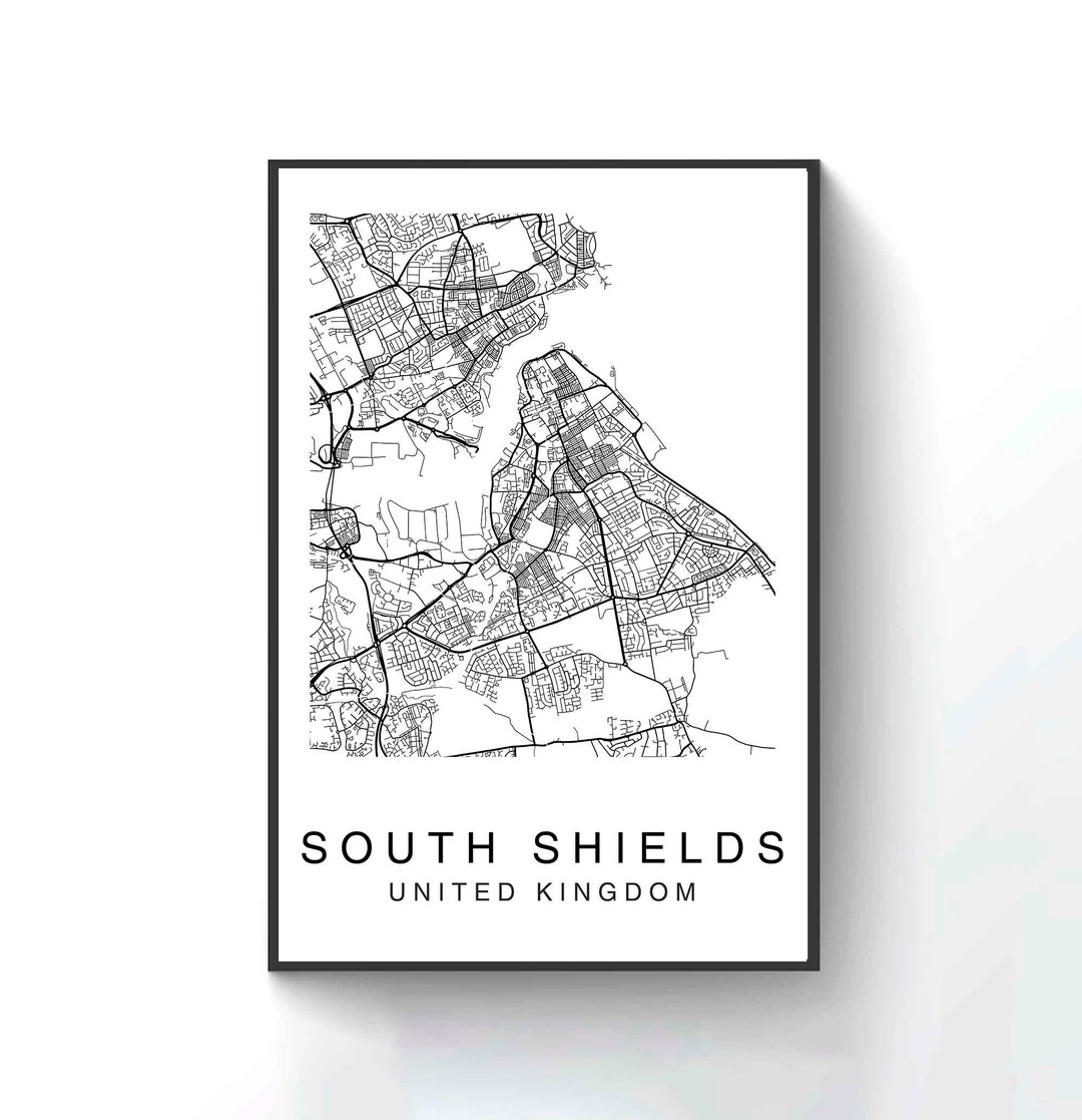 South Shields Map South Shields City Map Map Poster Map - Etsy UK