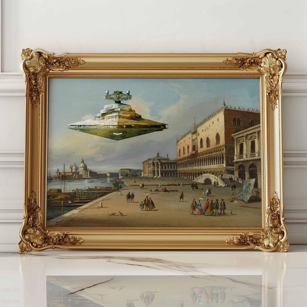 Altered Thrift Store Art, Famous Painting Venice Print, Vintage Wall ...