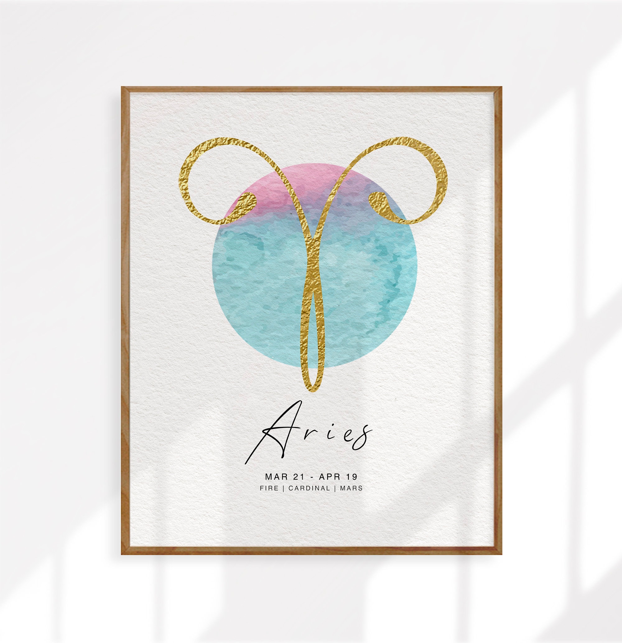 Aries Zodiac Print Aries Poster Horoscope Print Aries | Etsy