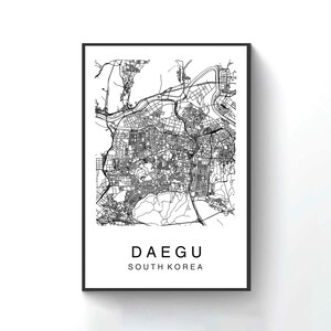 Daegu Map Daegu City Map Map Poster Map Print Daegu Map - Etsy