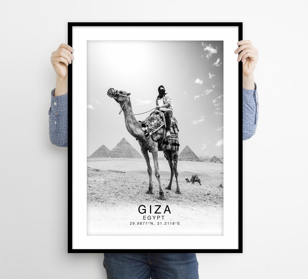 Giza Egypt Cairo Wall Art, Giza Travel Poster, Giza Print, Giza ...
