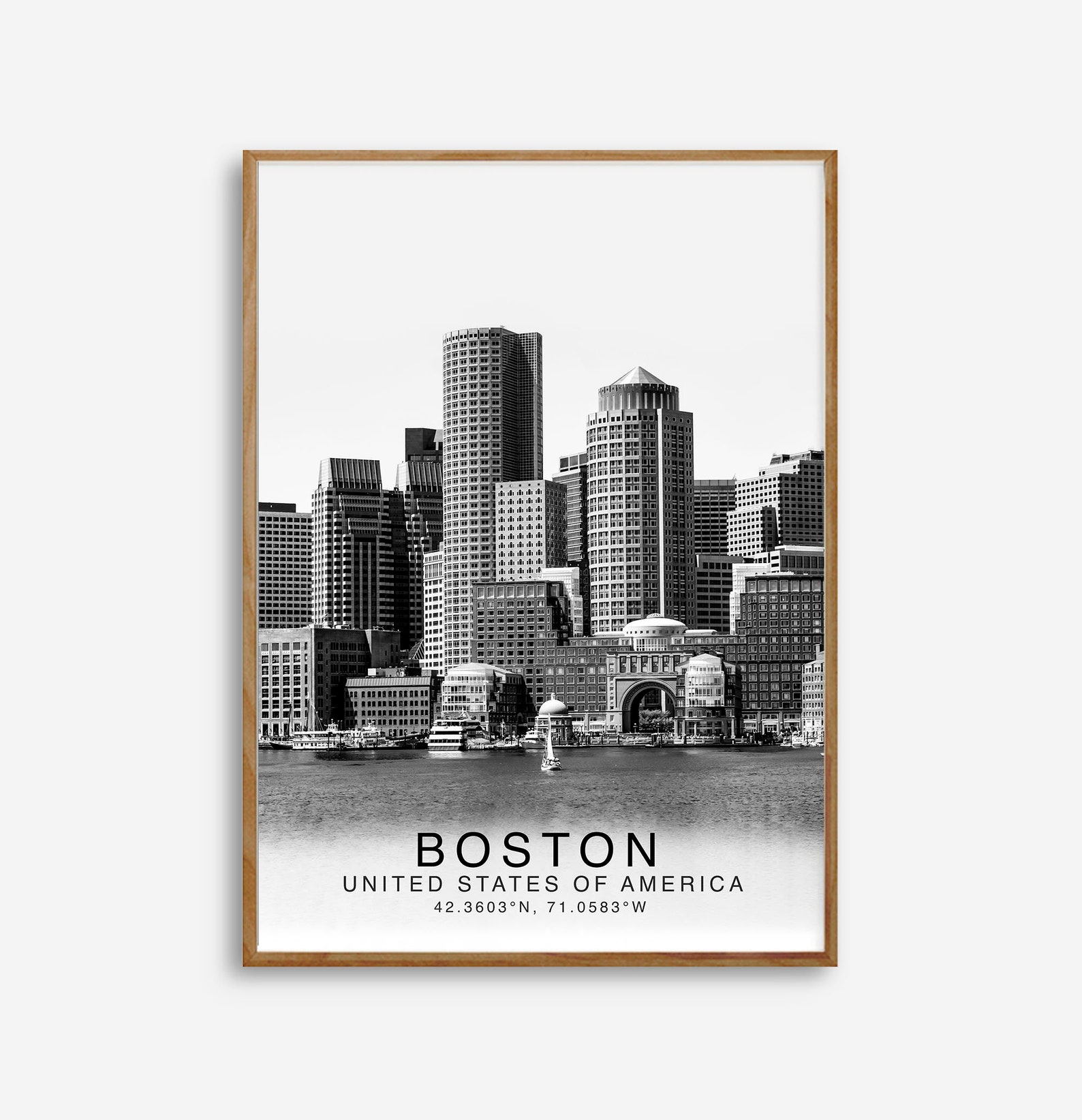 Boston Travel Poster American Poster Print Boston Wall Art - Etsy