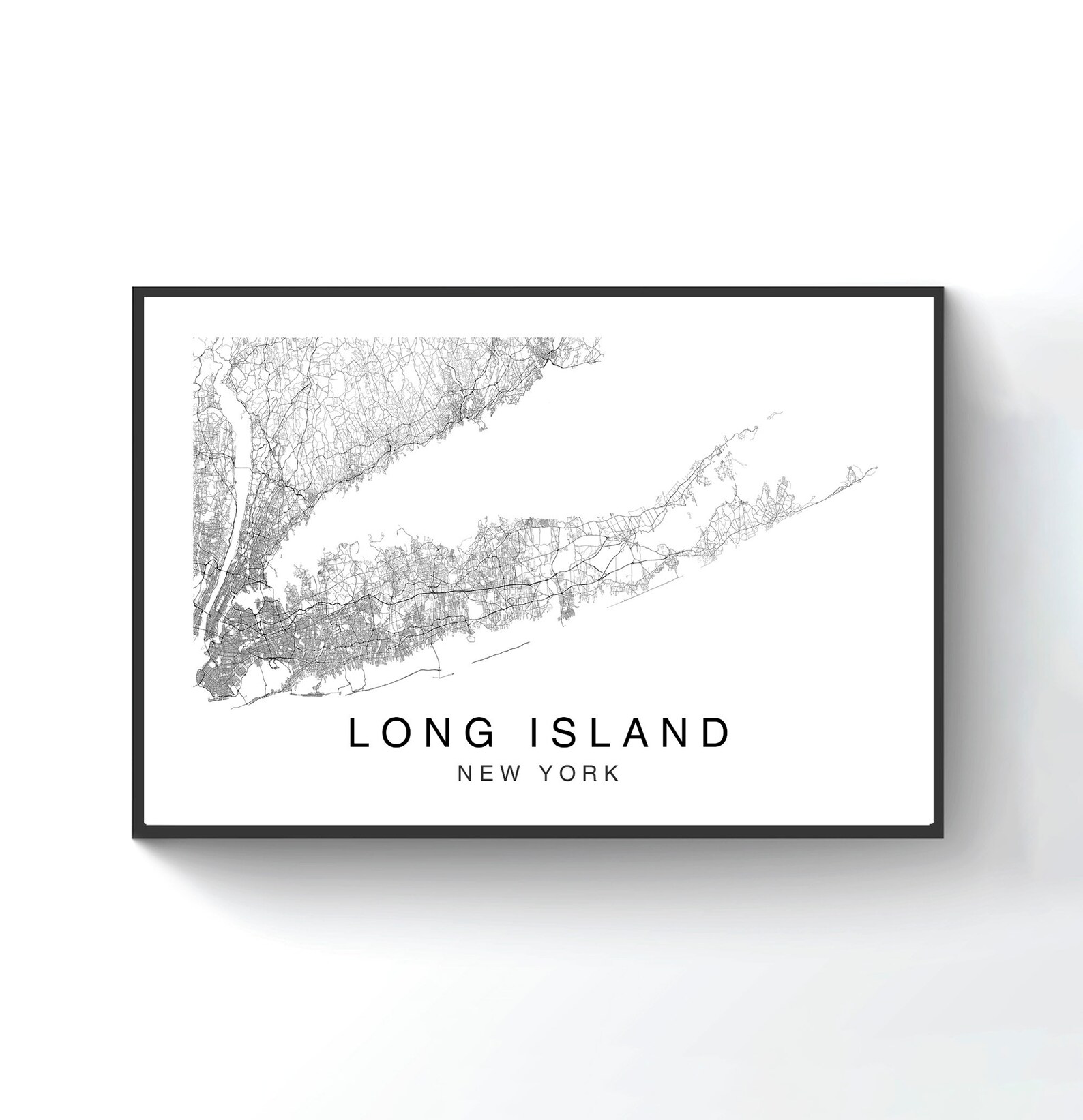 Long Island Map Print Long Island Map Poster Wall Art City - Etsy