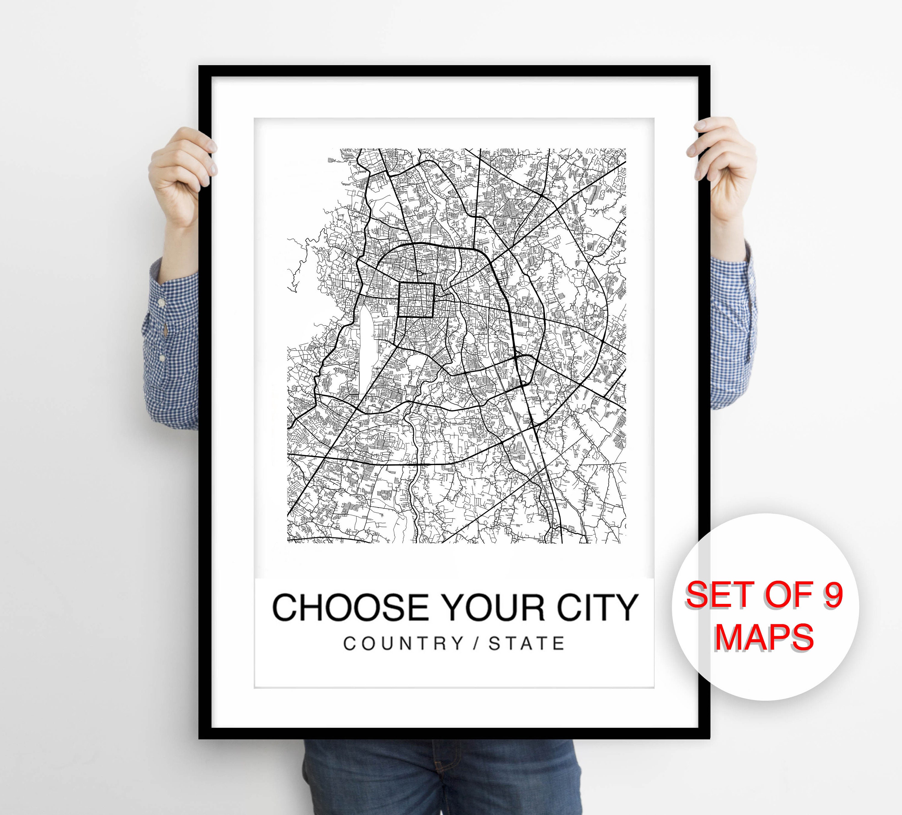 Custom City Map Print City Map Digital Print Custom Map | Etsy