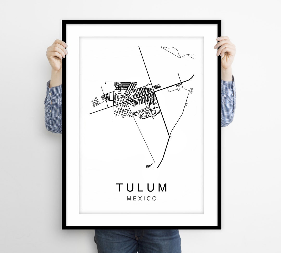 Tulum Map, Tulum City Map, Map Poster, Map Print, Tulum Map Poster ...