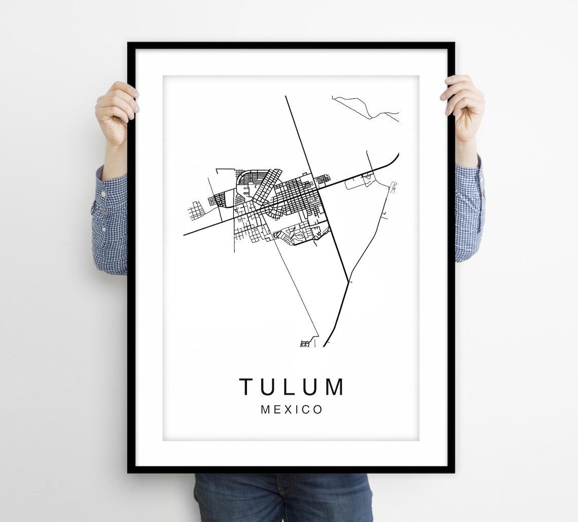 Tulum Map Tulum City Map Map Poster Map Print Tulum Map - Etsy
