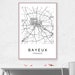 Bayeux Map Print Bayeux Map Poster Wall Art City Map Art - Etsy