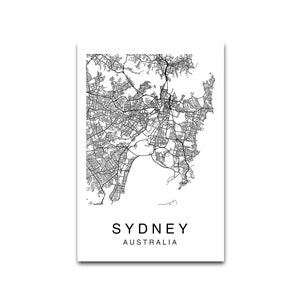 Sydney Map Print Sydney Map Poster Wall Art City Map Art - Etsy