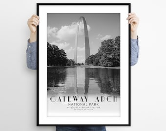 St. Louis Poster / Gateway Arch / Missouri Skyline Photography ...