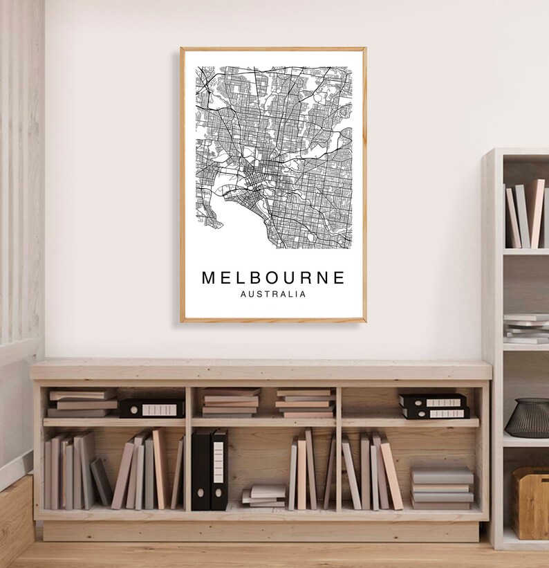 Melbourne Map Print Melbourne Map Poster Wall Art City Map - Etsy