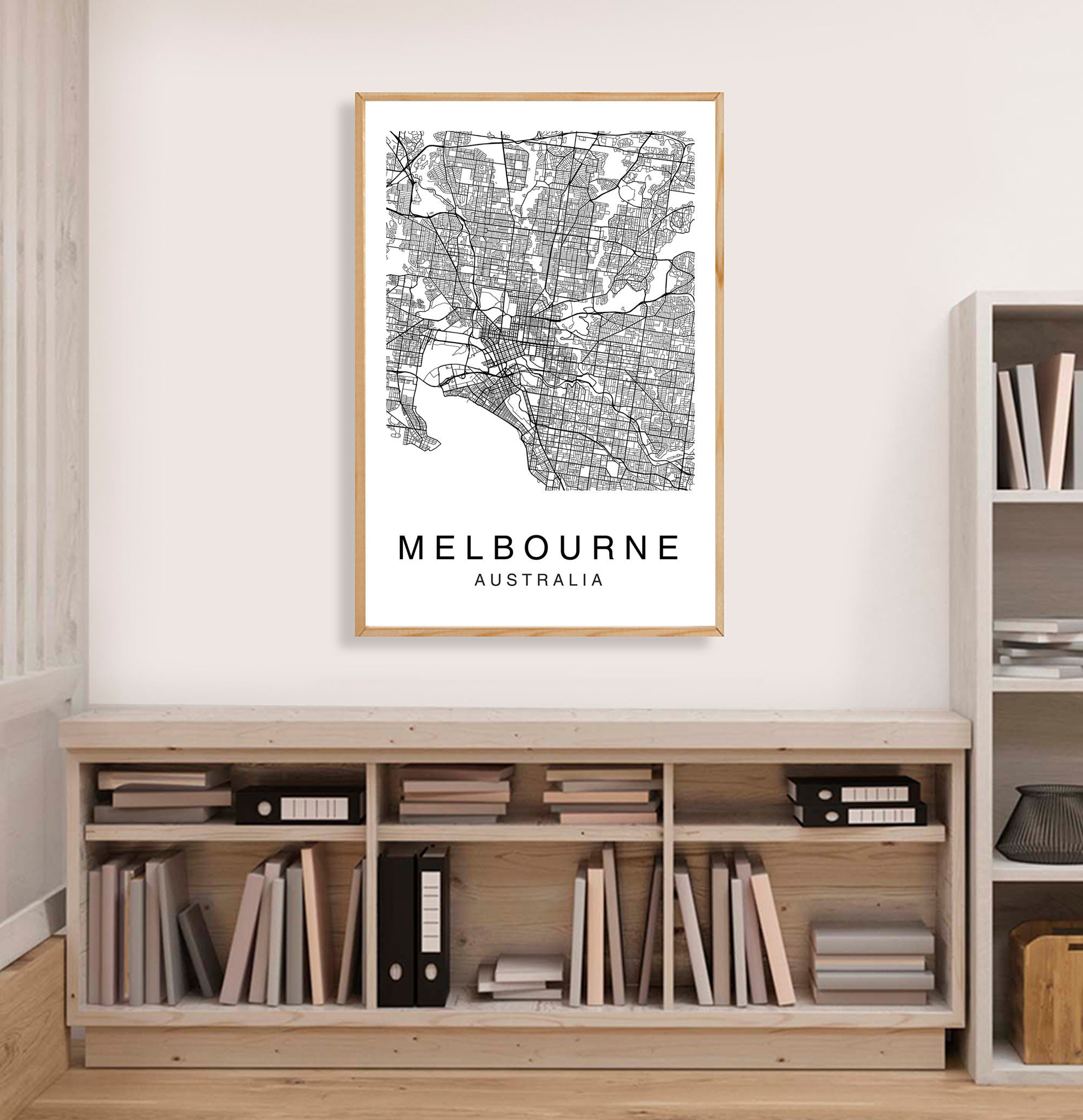 Melbourne Map Print Melbourne Map Poster Wall Art City Map - Etsy