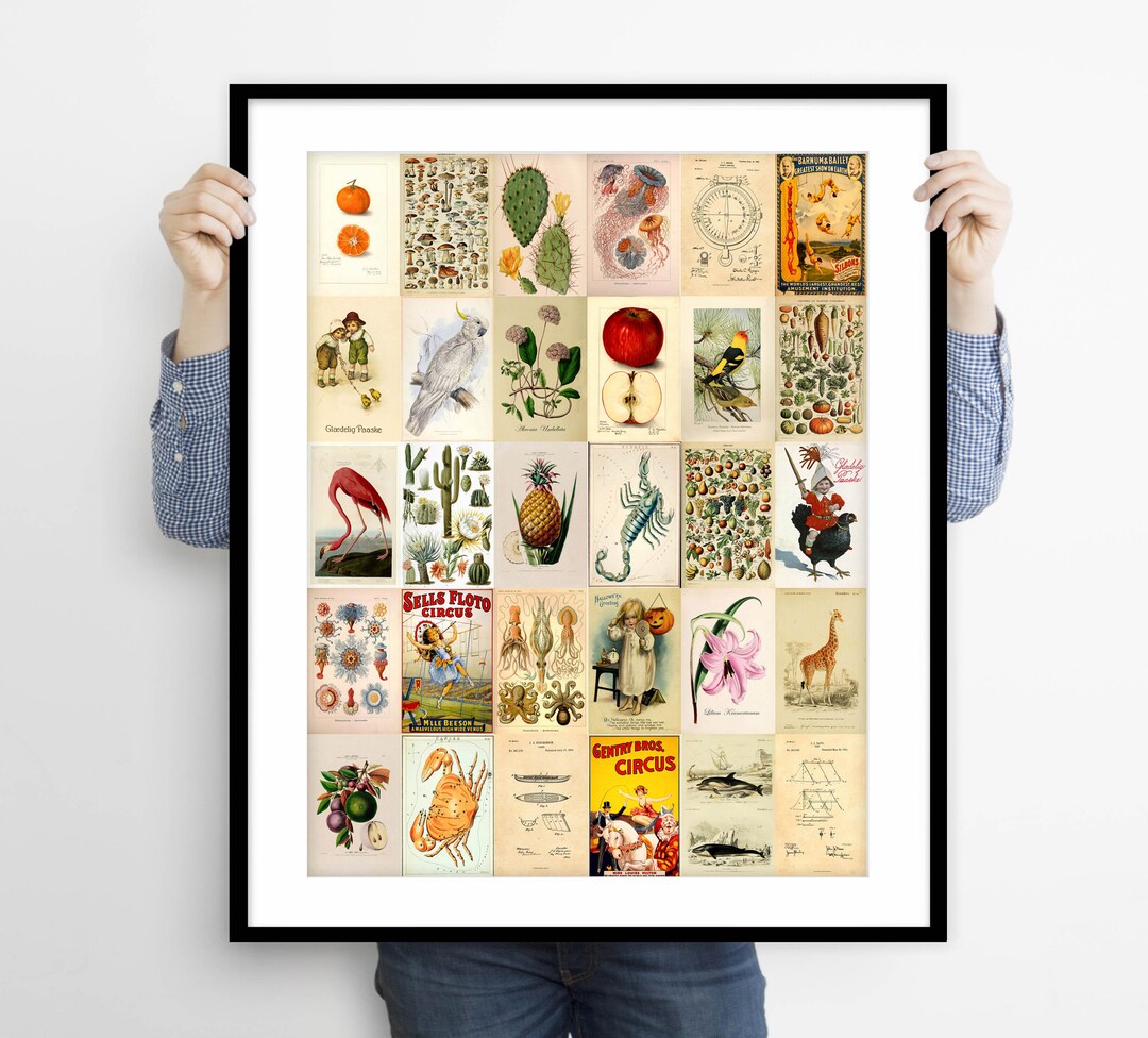 Vintage Wall Collage Kit, Collage Kit Wall Art Decor, Aesthetic Wall ...