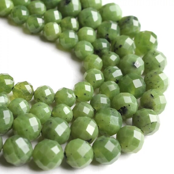 Faceted Gem Canadian Jades Beads AA Quality 68MM Size - Etsy UK