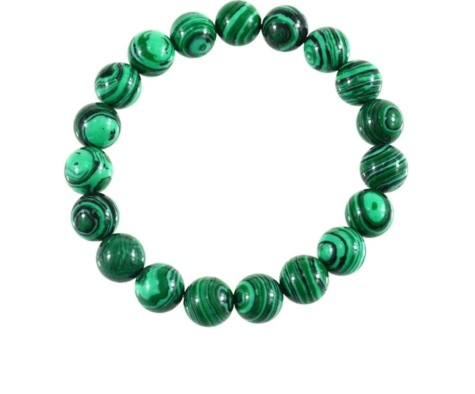 Malachite Bracelet AA Quality 10MM Size available Round | Etsy