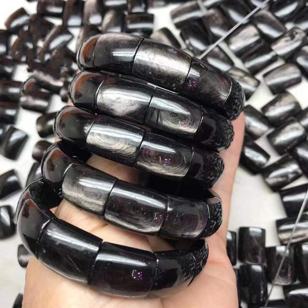 Genuine Natural Black Hypersthene Flash Rectangle Beads - Etsy