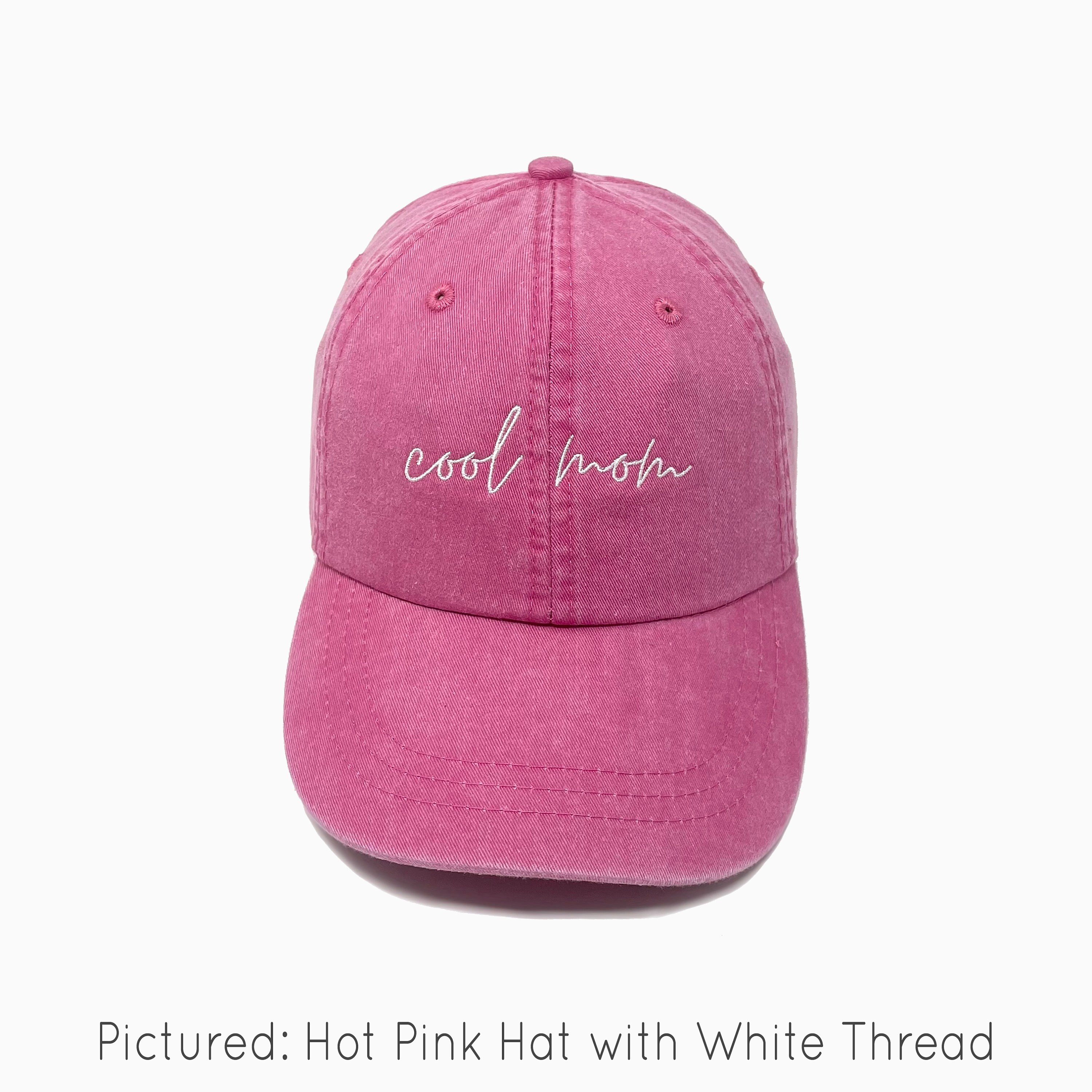 Cool Mom Embroidered Pigment-dyed Baseball Cap moontime Font | Etsy