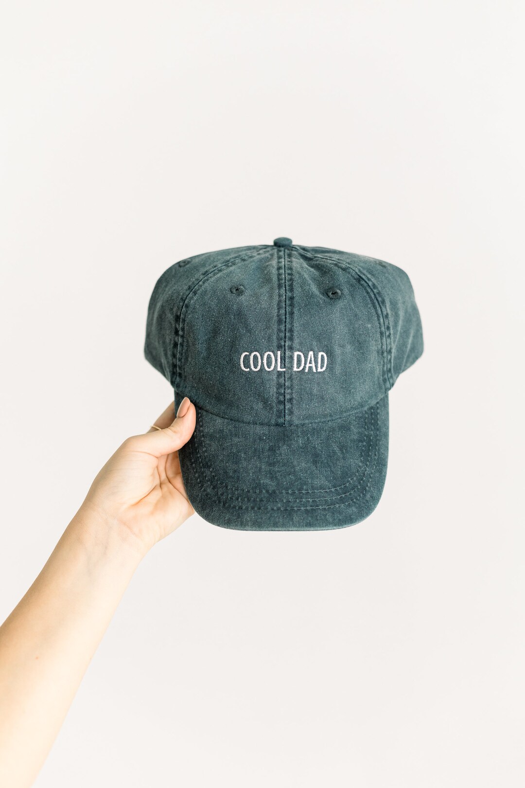 Cool Dad Embroidered Pigment-dyed Baseball Cap (block Condensed Font ...