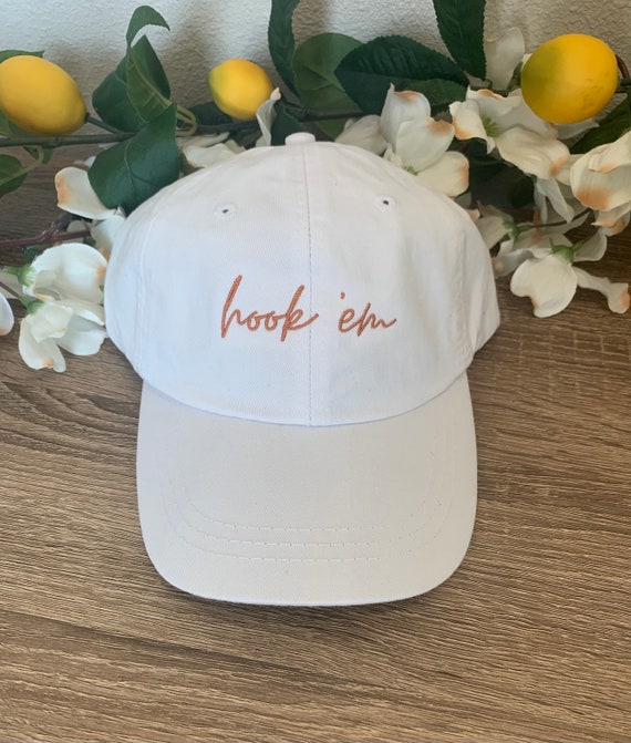 Hook Em Embroidered Pigment-Dyed Baseball Cap Austin TX | Etsy