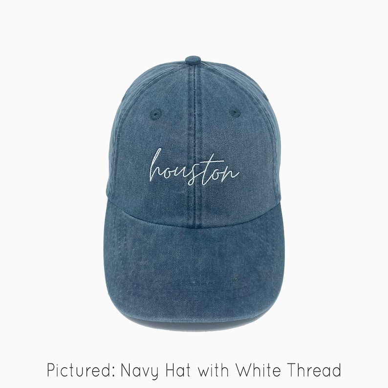 Houston TX Embroidered Pigment-dyed Baseball Cap moontime - Etsy