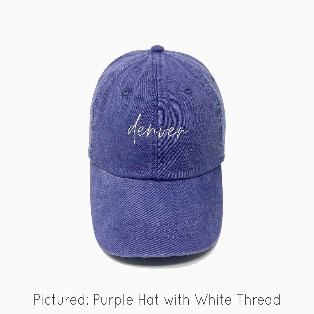 Denver Embroidered Pigment-dyed Baseball Cap (moontime Font) - ADULT ...