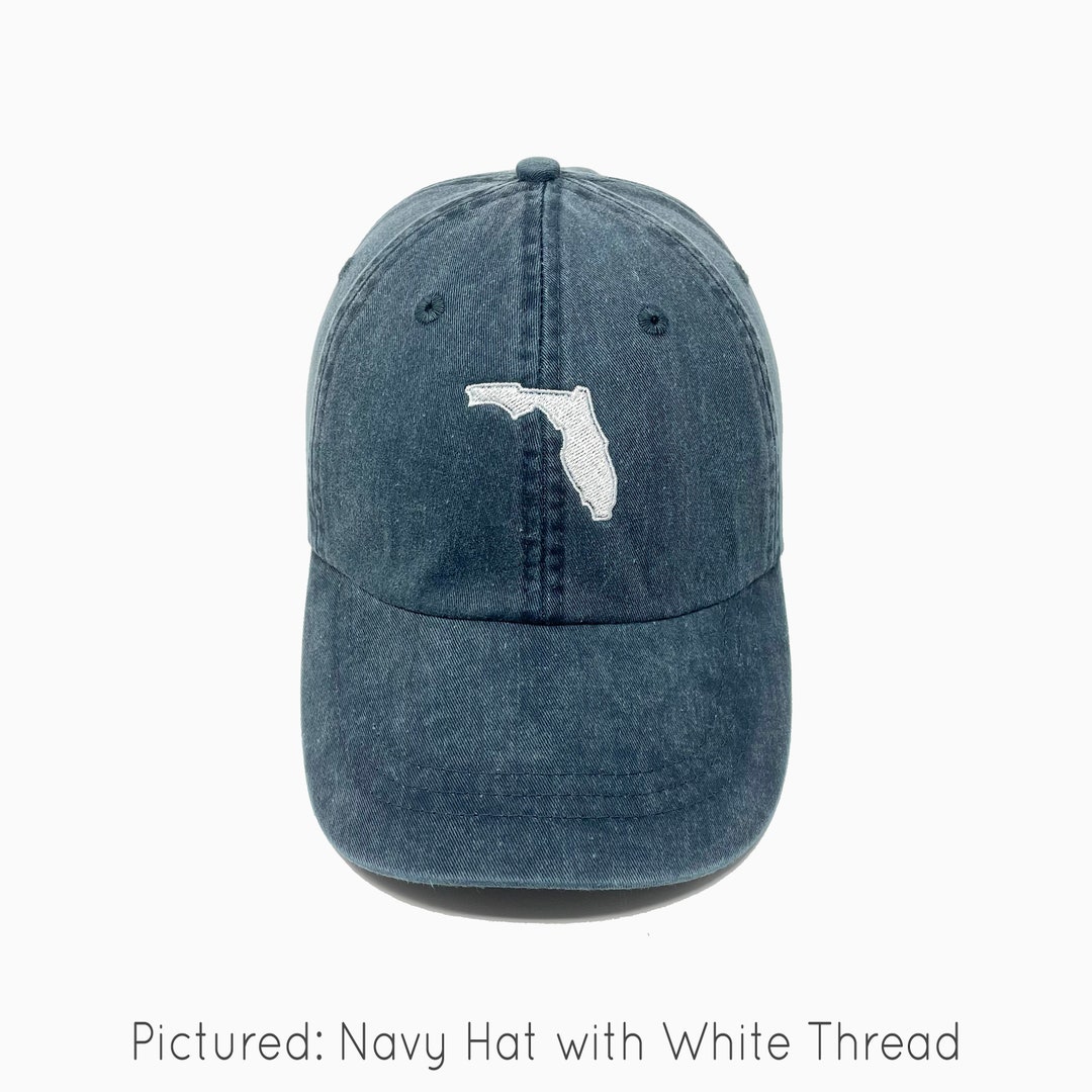Florida (FL) State Embroidered Pigment-dyed Baseball Cap - ADULT SIZING ...