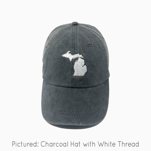 Michigan MI State Embroidered Pigment-dyed Baseball Cap - Etsy