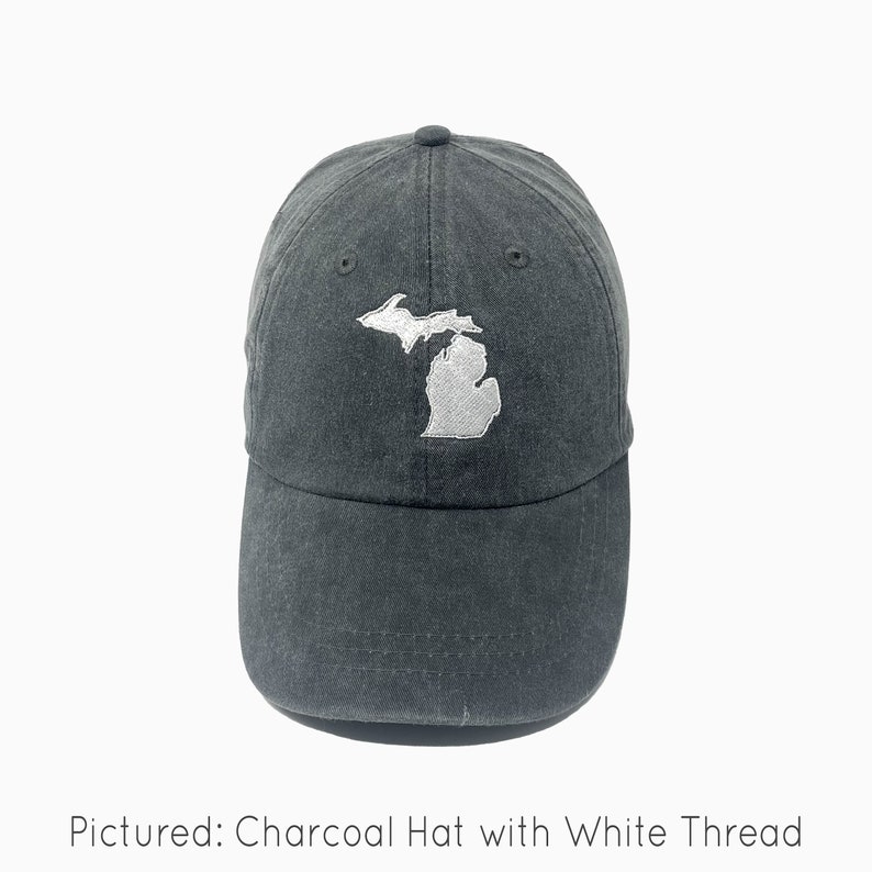 Michigan (MI) State Embroidered Pigment-dyed Baseball Cap - Etsy
