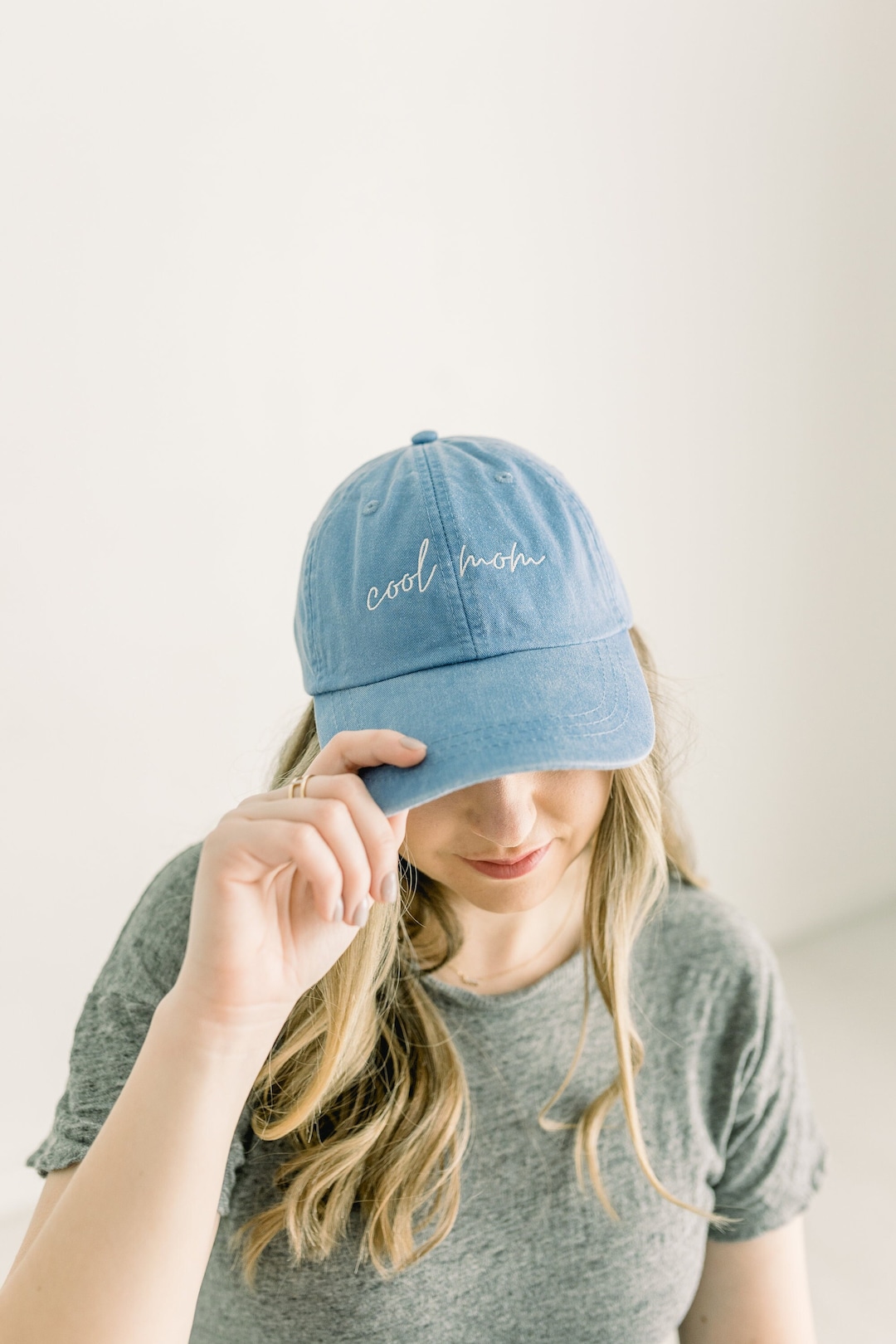 Cool Mom Embroidered Pigment-dyed Baseball Cap (moontime Font) - ADULT ...