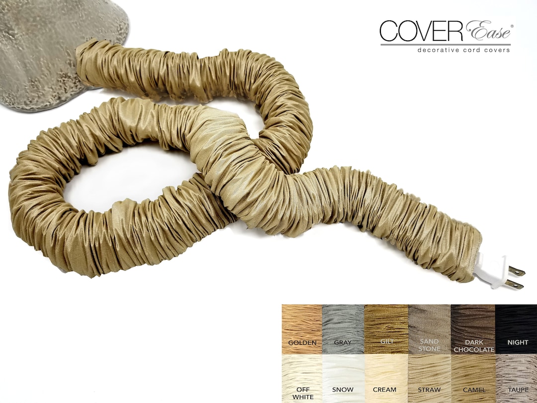 Camel 20 Ft X 2 in Lamp Cord Cover, Fabric Cord Cover, Cord Sleeve MADE ...