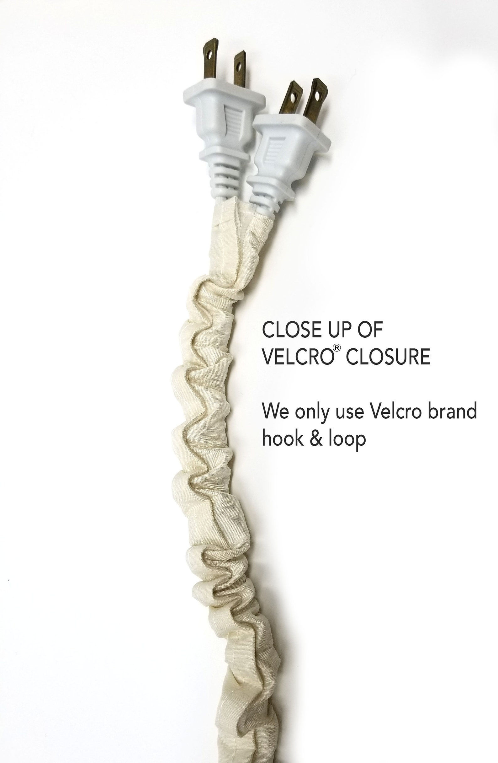 White Snow Thin Style Hook & Loop Lamp Cord Cover 9 Ft X 7/8 - Etsy