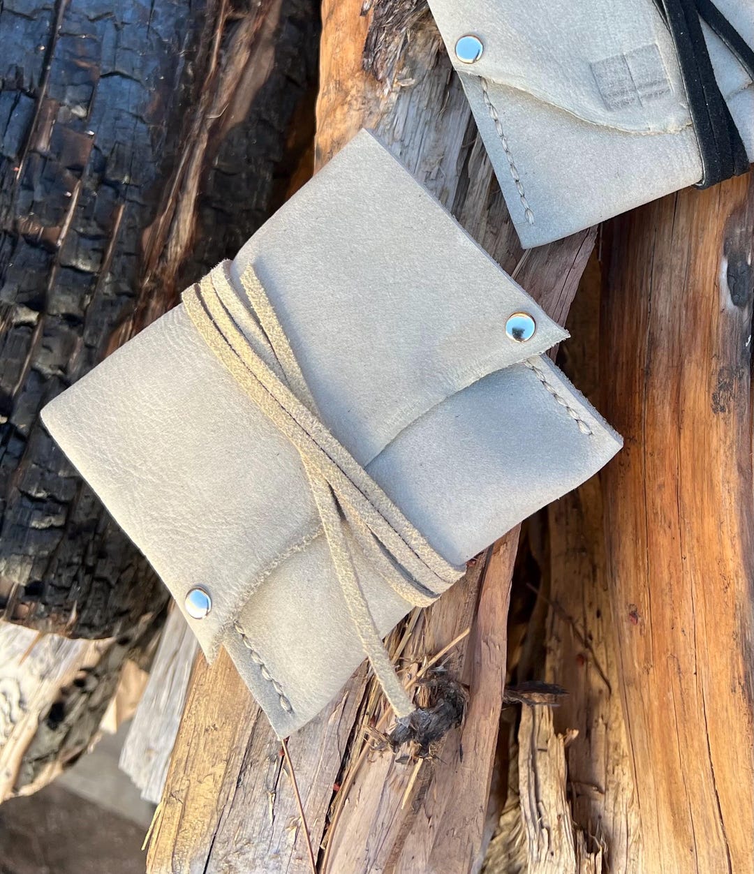 Small Square Leather Pouch 5”x5” Tan Color - Etsy