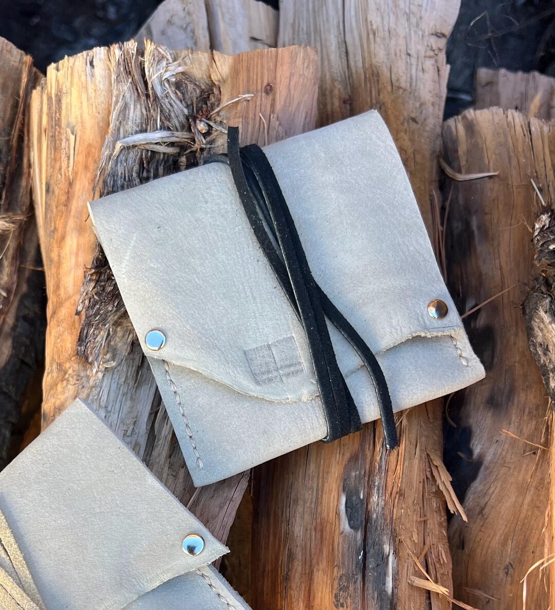 Small Square Leather Pouch 5x5 Black Color - Etsy