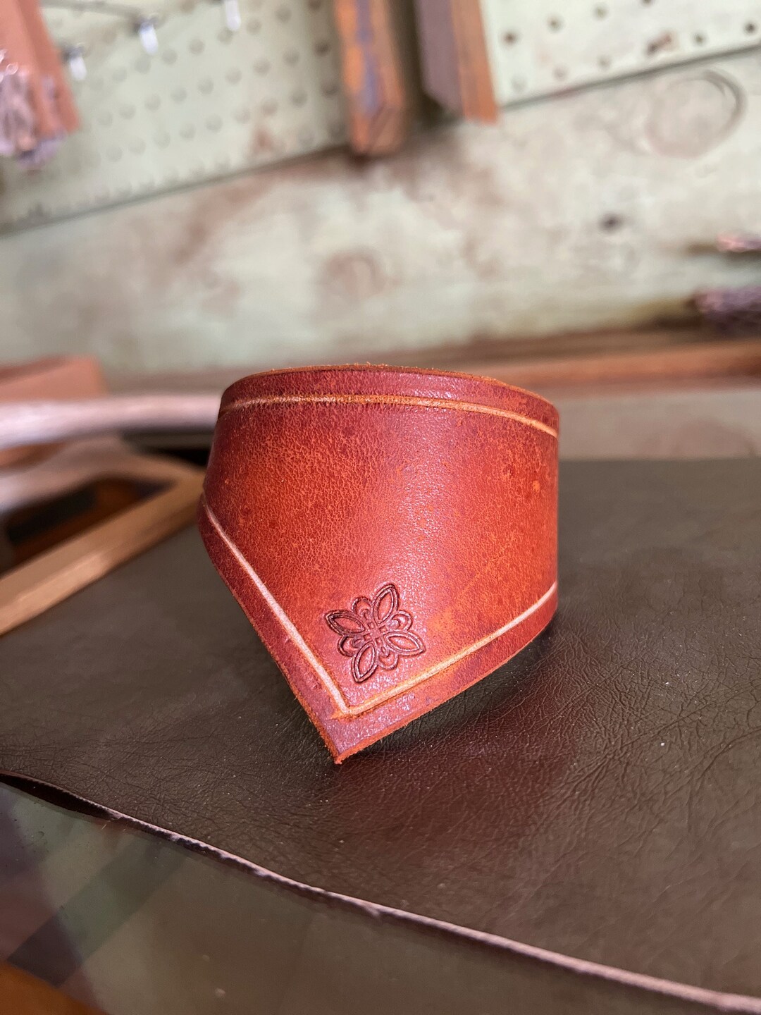 Hand Tooled Leather Cuff Accessory Style Boho Fashion - Etsy