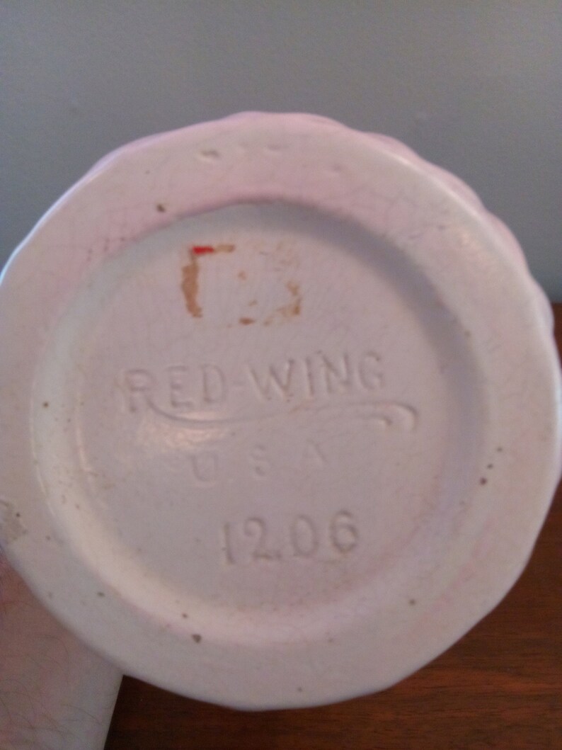 Red Wing Pottery Pink Vase #1206 - Etsy