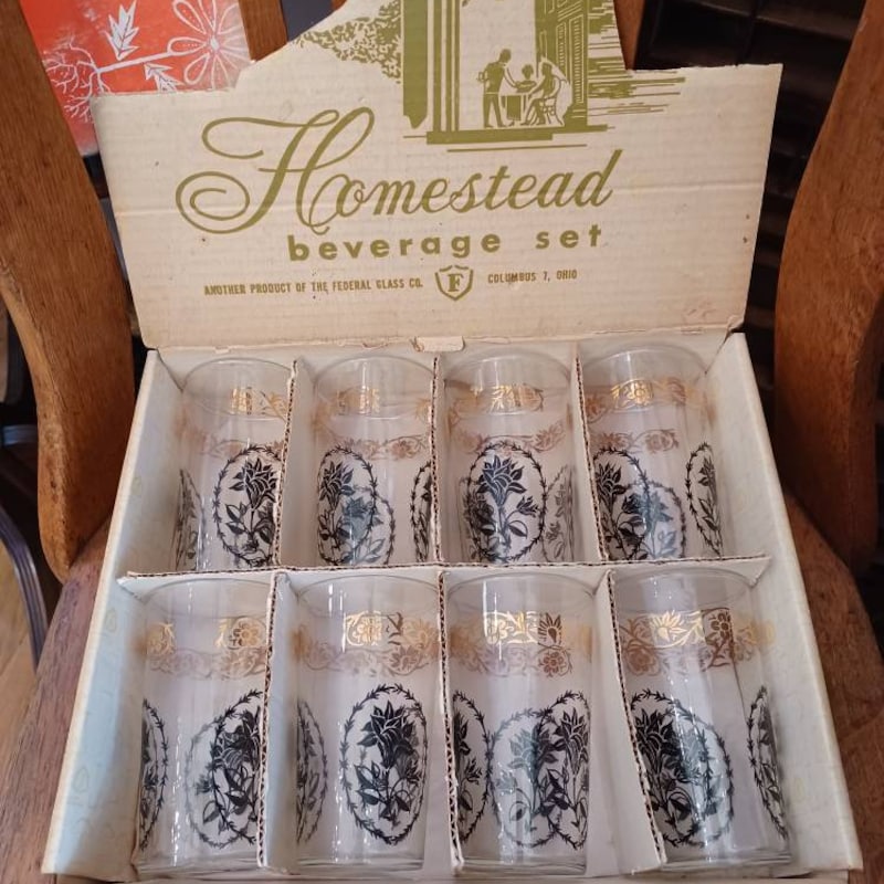 Vintage Beverage Set - Etsy