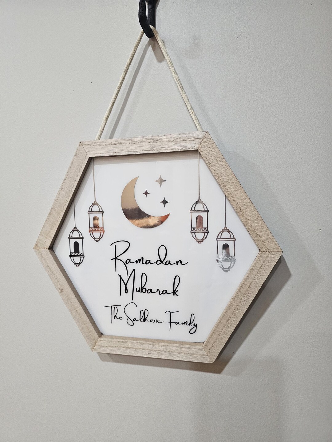 Ramadan Mubarak/hanger Sign/wall Decor/sawtooth Muslim Sign/acrylic ...