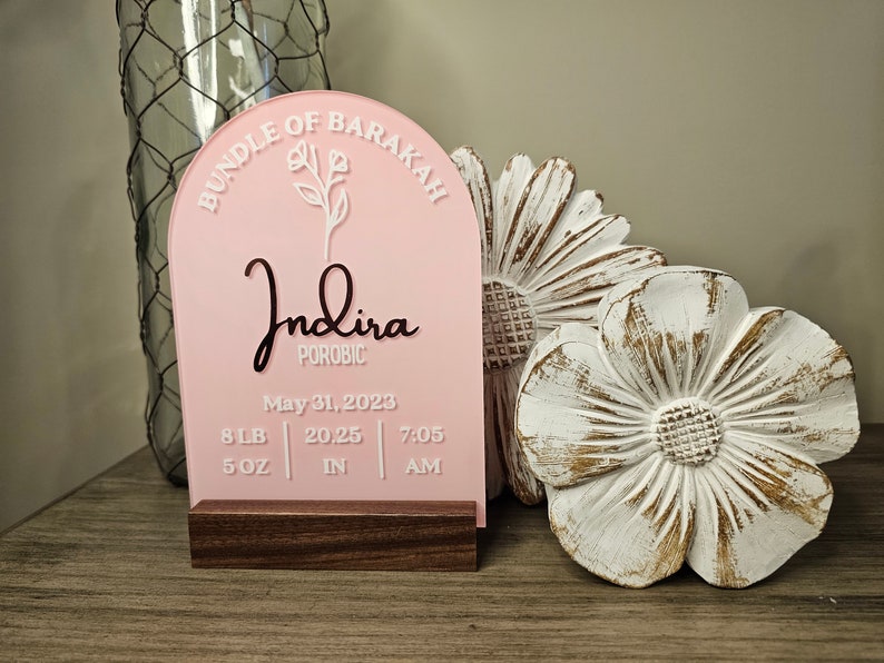 Birth Announcement Sign Baby Stat Sign Newborn Info - Etsy