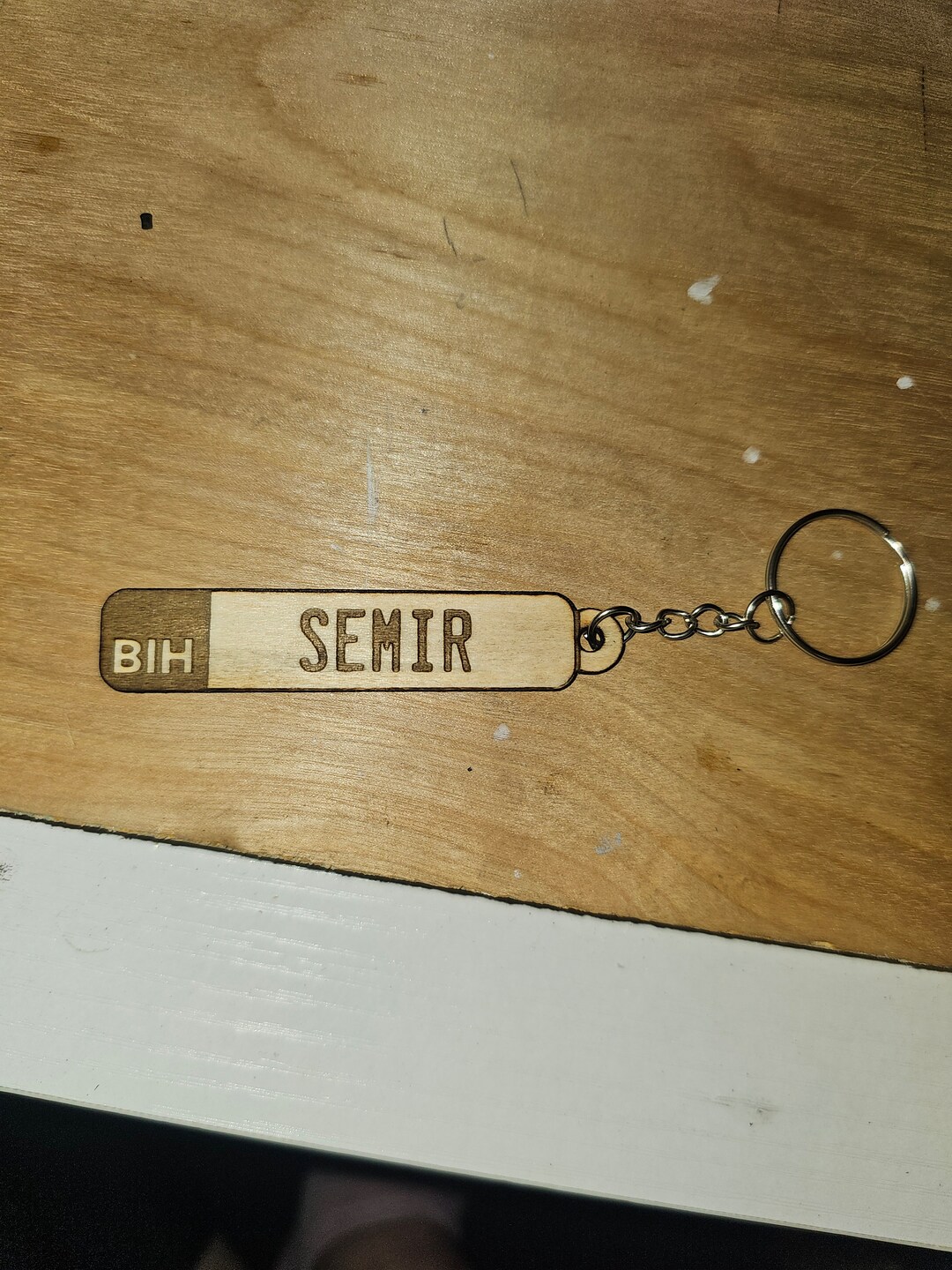 BIH Bosnia License Plate Keychain | Wood Engraved Balkan Gift Present ...