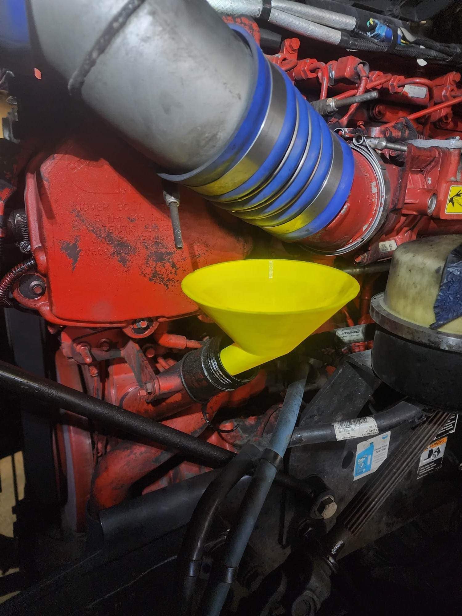 Custom Cummins ISX Oil Fill Funnel / Funnels for Semi Truck / Oil ...