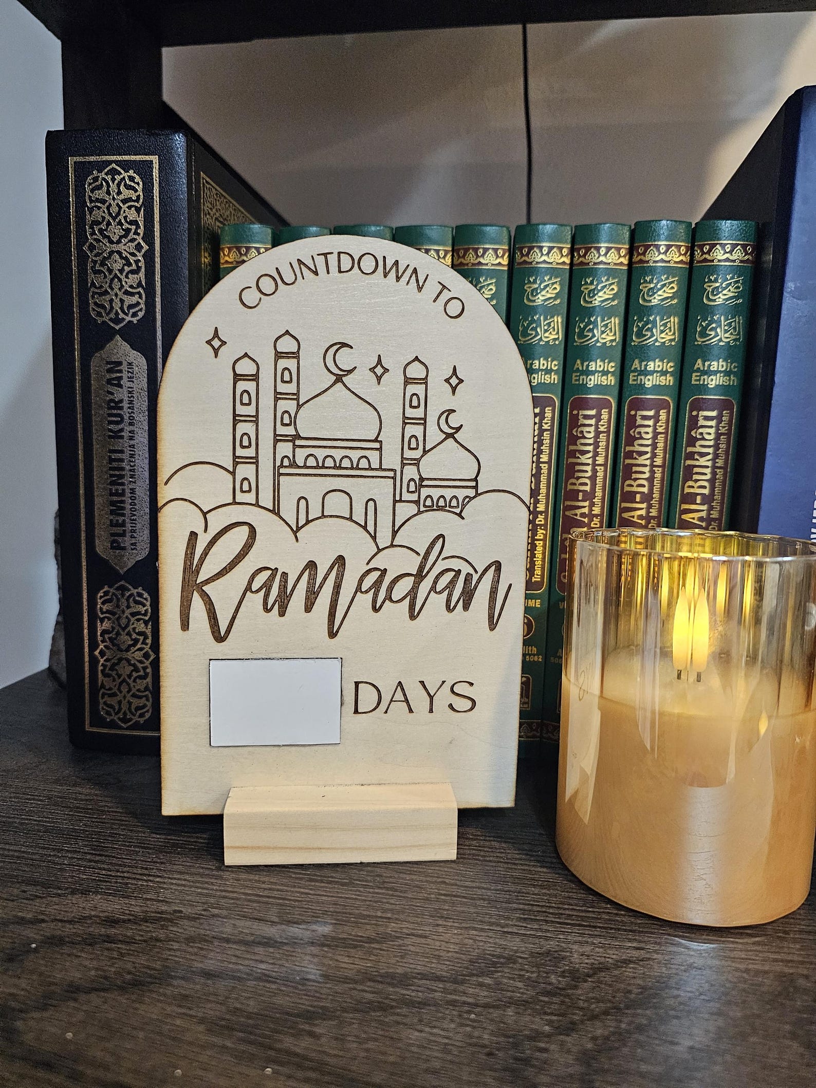 Countdown to Ramadan Wood Engraved Sign | Ramadan Mubarak Gift Present ...