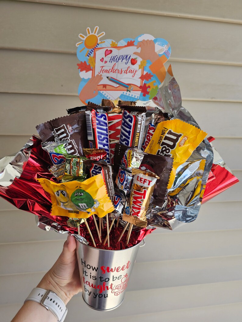 Teacher Chocolate Bouquet/teacher Appreciation Gift/teachers Day ...