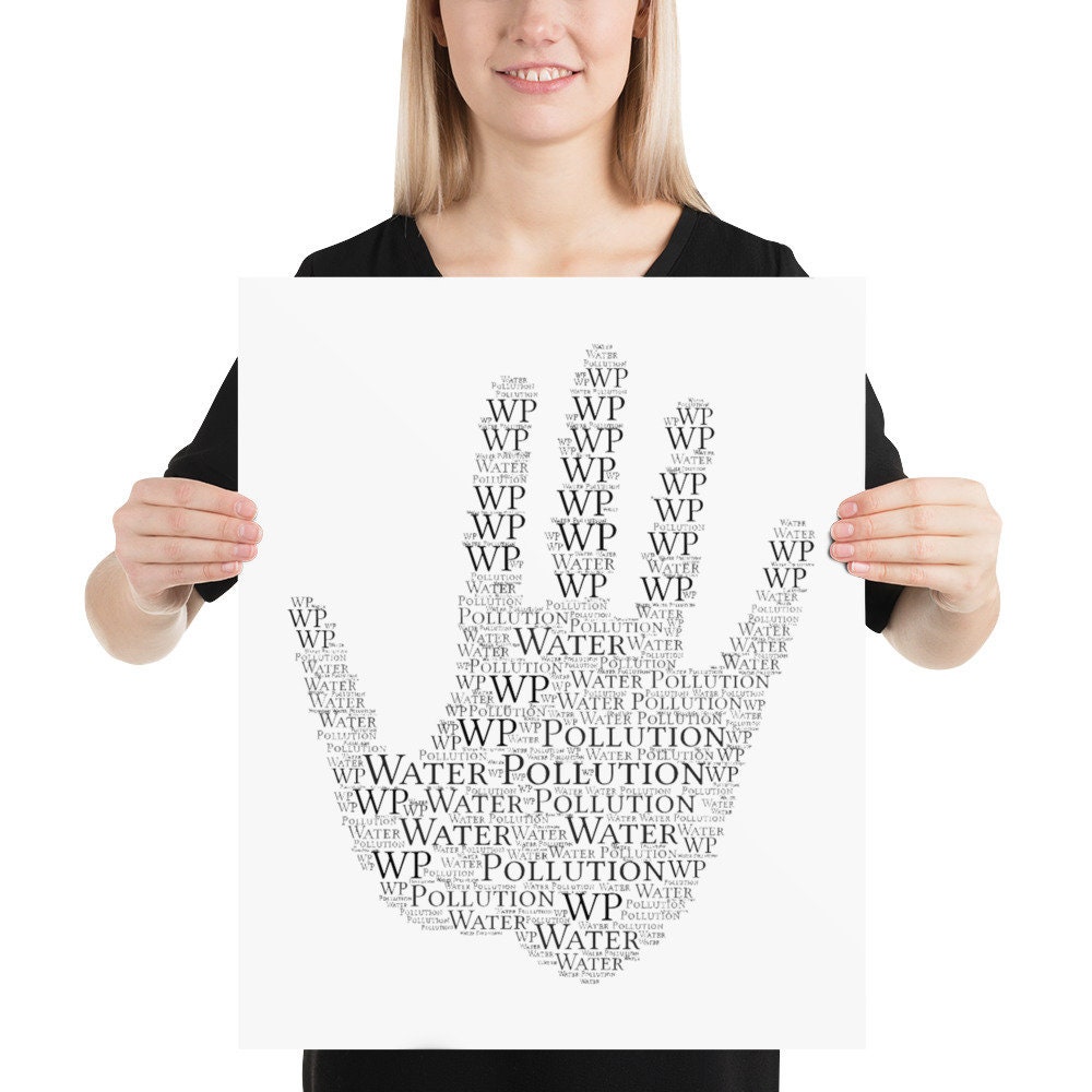 Water Pollution Letter Art Printing Poster - Etsy