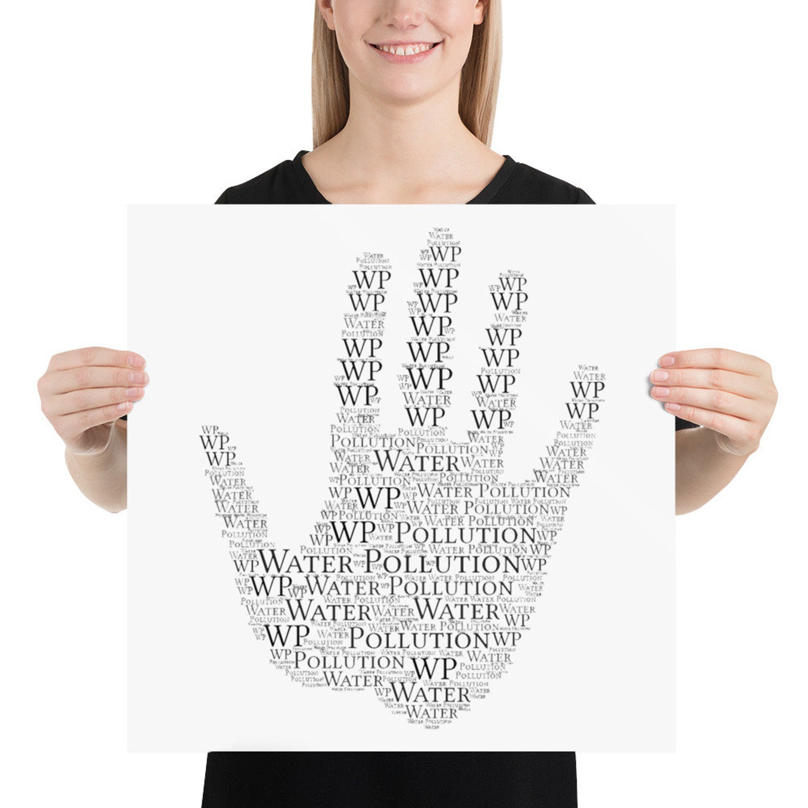 Water Pollution Letter Art Printing Poster - Etsy