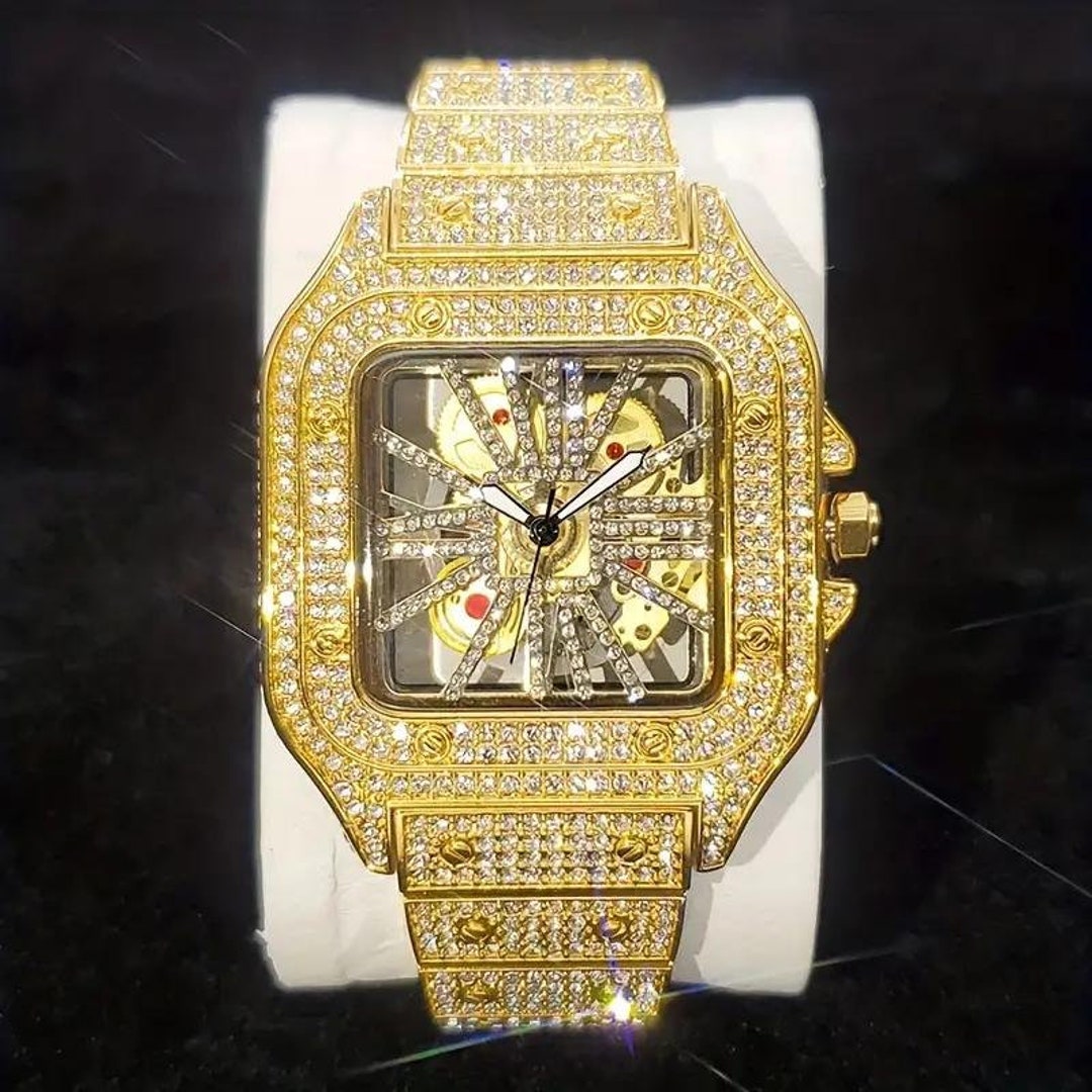 Piaget Styled Square Skeleton Quartz Watch - Etsy
